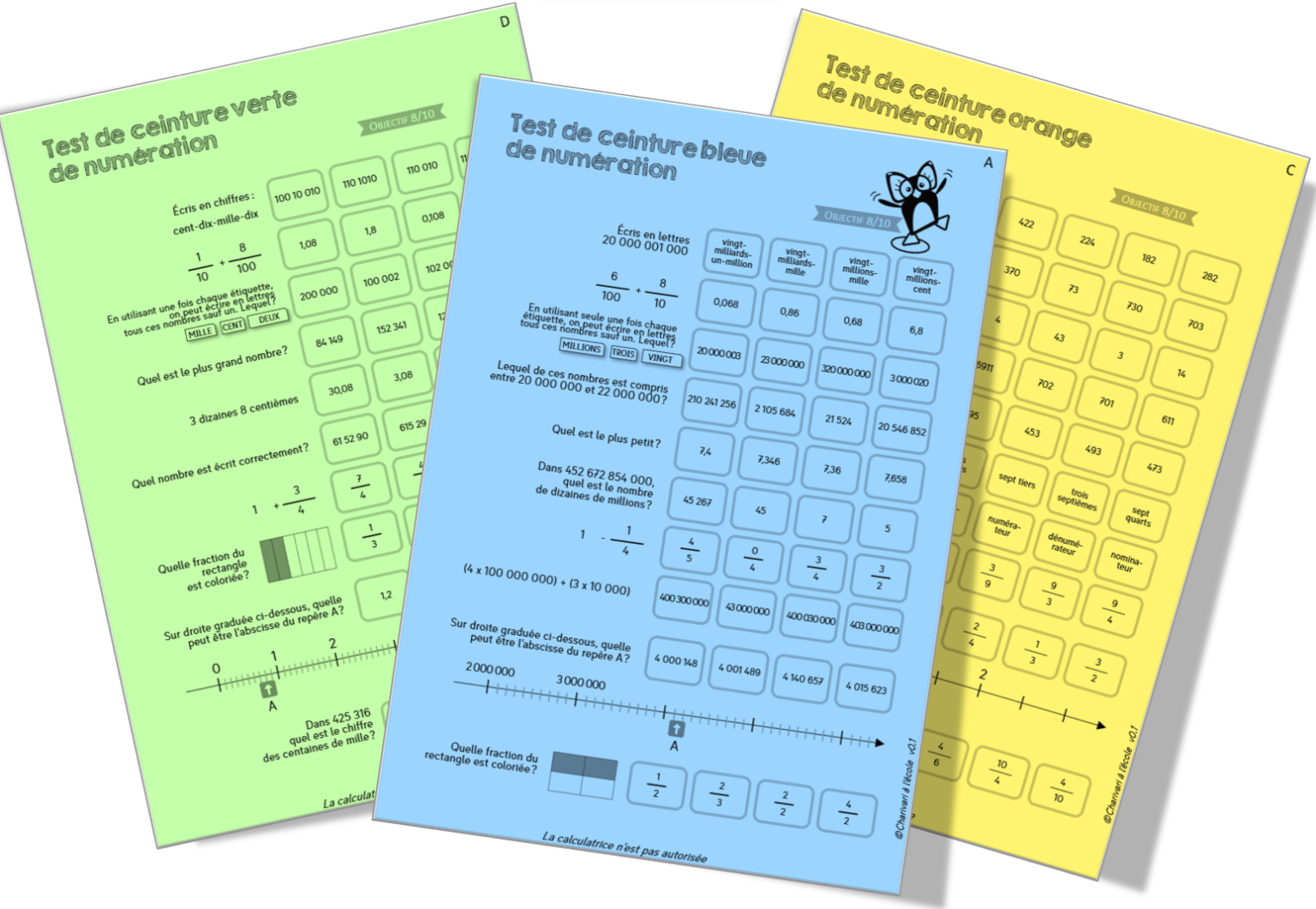 Ceintures de numération 2024 - Charivari à l'école
