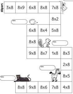 Des pistes de tables de multiplication - Charivari à l'école